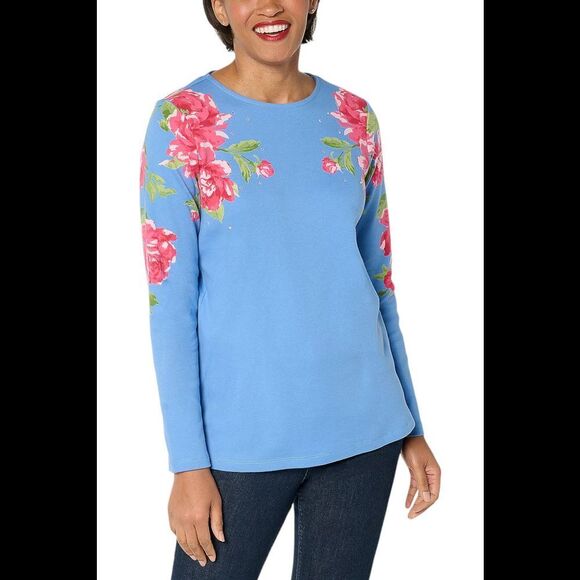 Quacker Factory | Tops | Quacker Factory Womens Winter Rose Garden ...